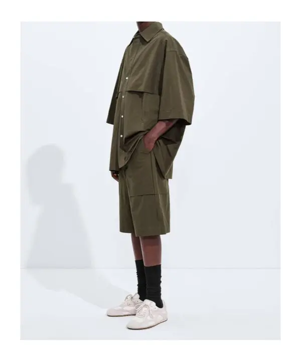 Bottega Veneta Macro Intreccio Cotton Shorts