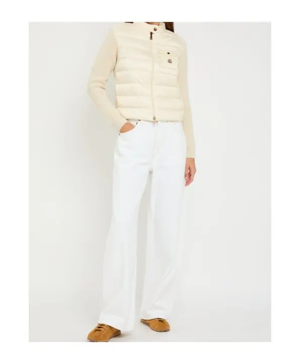 Moncler Quilted Wool And Cashmere-blend Cardigan