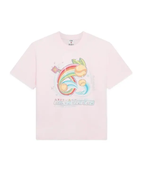 Casablanca Manga Tennis Graphic Print T-shirt - Pink