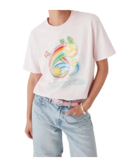 Casablanca Manga Tennis Graphic Print Organic Cotton T-shirt