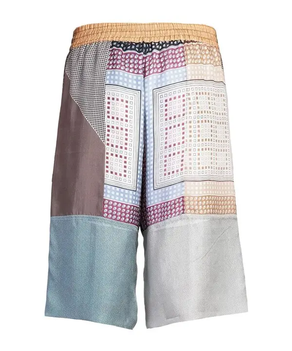 MARINE SERRE Patchwork Drawstring Shorts