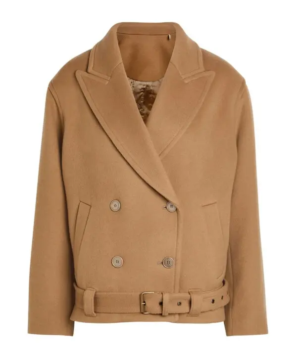 Isabel Marant Étoile Belted Wool And Cashmere-blend Jacket - Brown