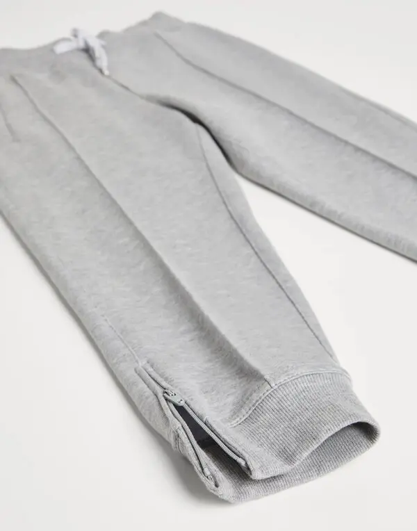Brunello Cucinelli Zip-detail Pleated Track Pants - Gray