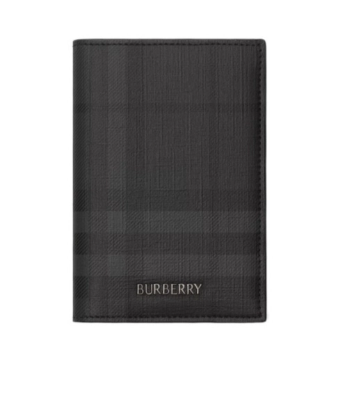 Burberry City Check Passport Holder - Iron-gray