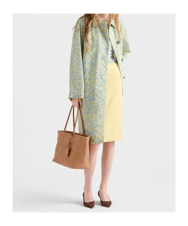 Prada Woven Leather Tote Bag
