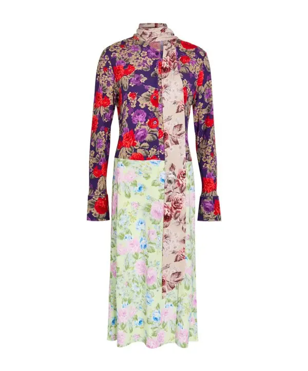 Acne Studios Dalmati Floral-print Crepe Midi Dress