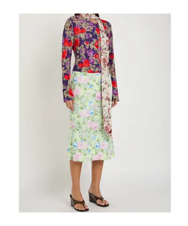 Acne Studios Dalmati Floral-print Crepe Midi Dress