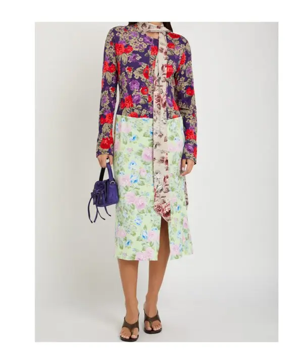 Acne Studios Dalmati Floral-print Crepe Midi Dress