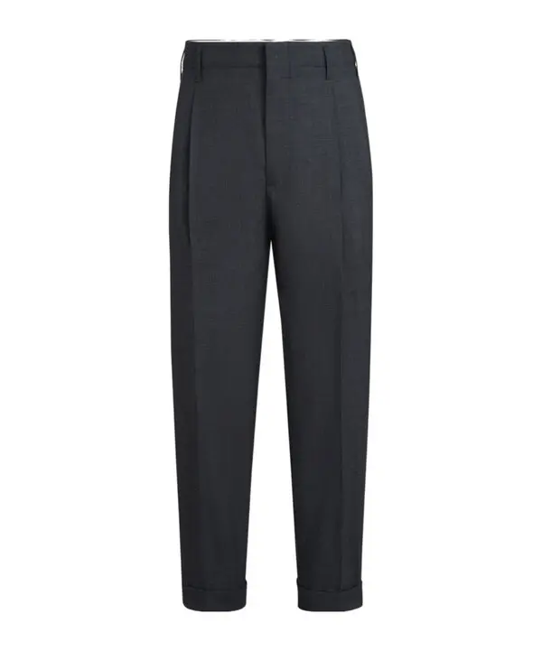 Brunello Cucinelli Double-pleat Tailored Trousers With Cuffed Hem