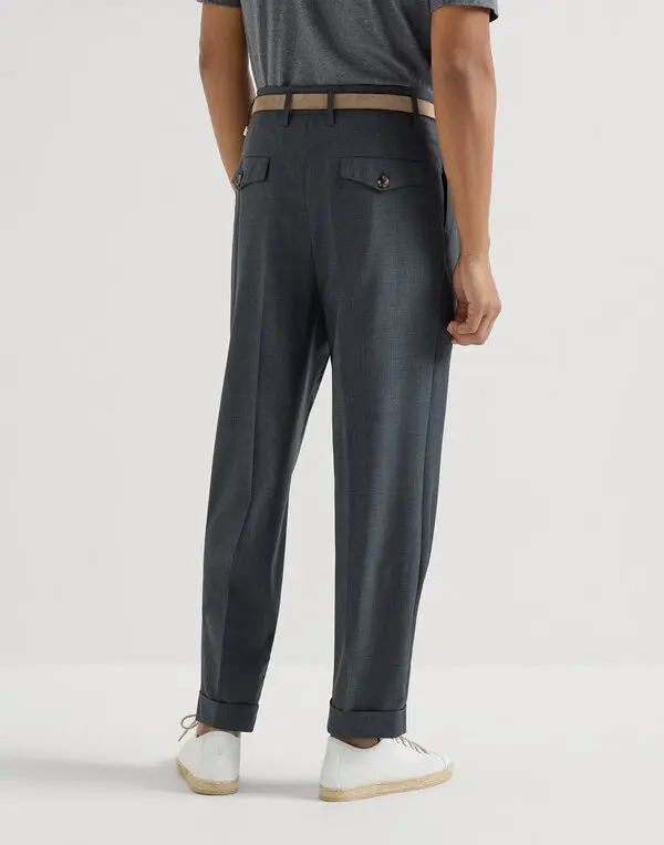 Brunello Cucinelli Double-pleat Tailored Trousers With Cuffed Hem