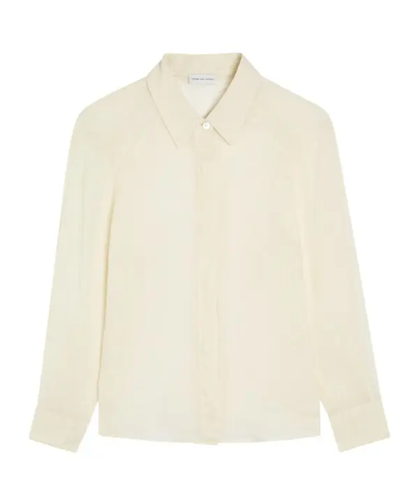 Dries Van Noten Printed Linen Shirt - White