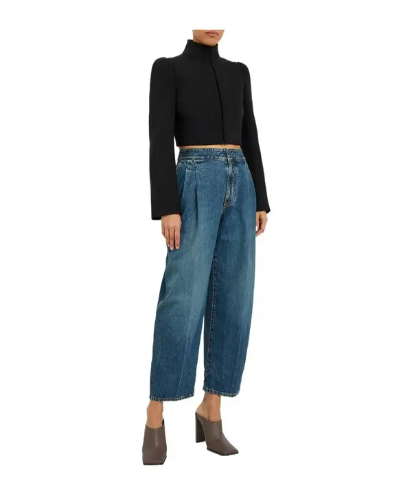 Alaïa Cropped Cavalry Twill Jacket