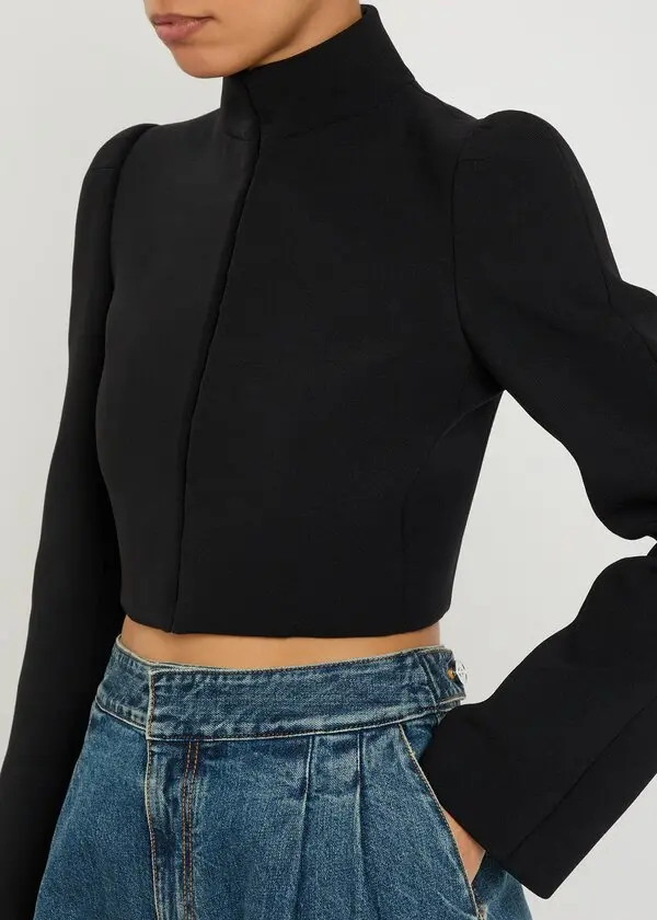 Alaïa Cropped Cavalry Twill Jacket
