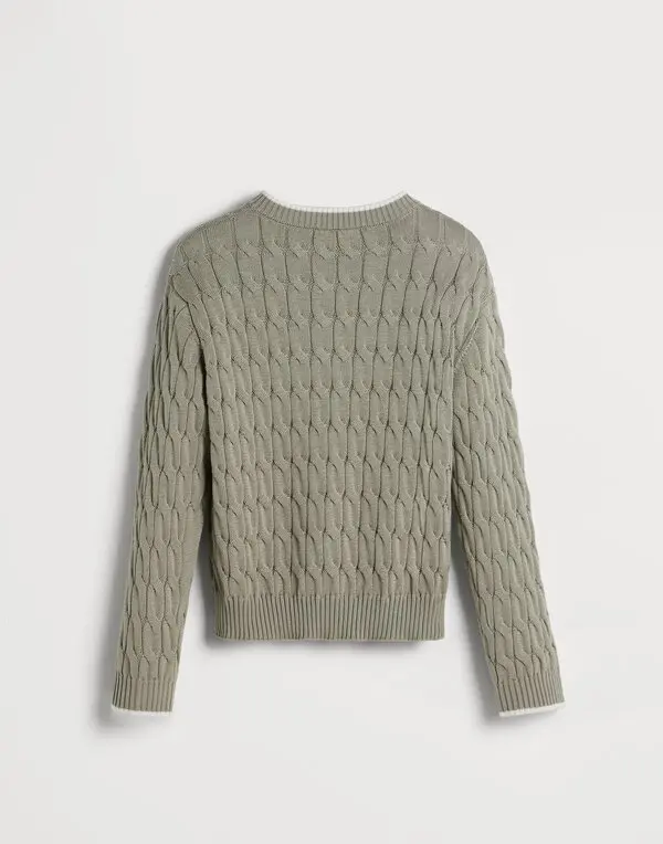 Brunello Cucinelli Cable Knit Cardigan With Toggle Closure