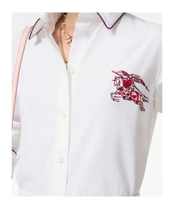 Burberry Classic Fit Heart Knight Cotton Shirt