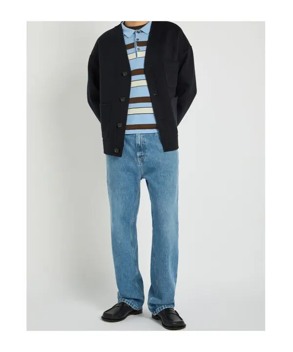 Loewe Embossed-anagram Wool And Cashmere-blend Cardigan