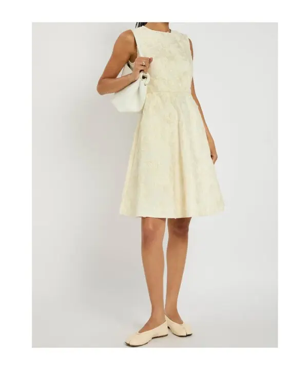 Moncler Floral Jacquard Cotton-twill Mini Dress