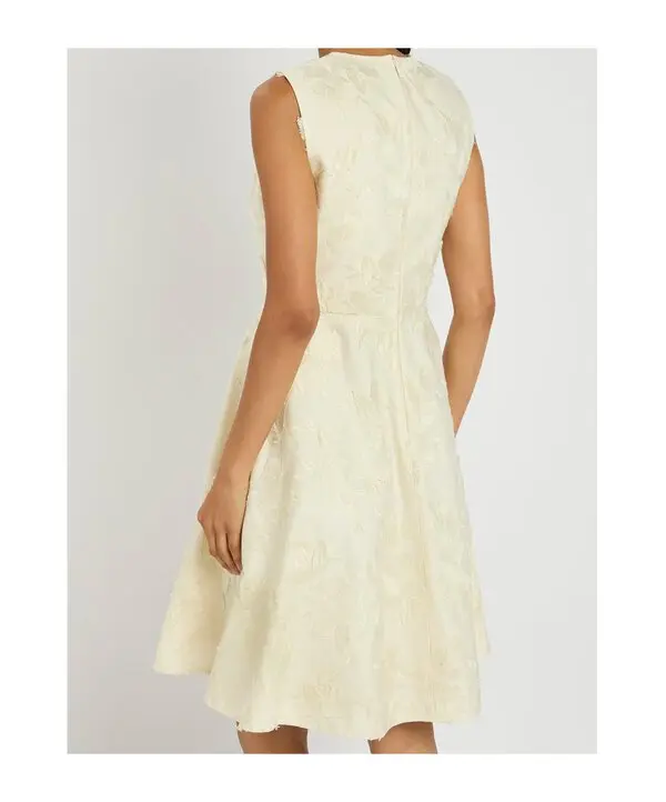 Moncler Floral Jacquard Cotton-twill Mini Dress