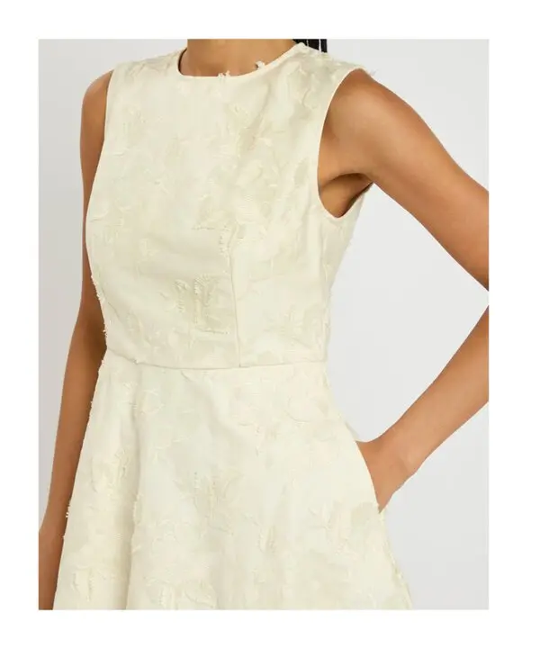 Moncler Floral Jacquard Cotton-twill Mini Dress