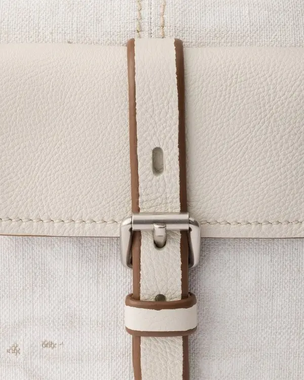 Prada Bonnie Extra-large Printed Linen And Leather Tote Bag