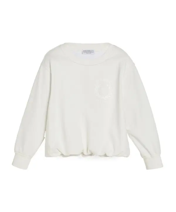 Brunello Cucinelli Logo Detail Sweatshirt - White
