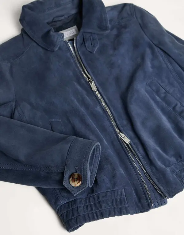 Brunello Cucinelli Suede Bomber Jacket