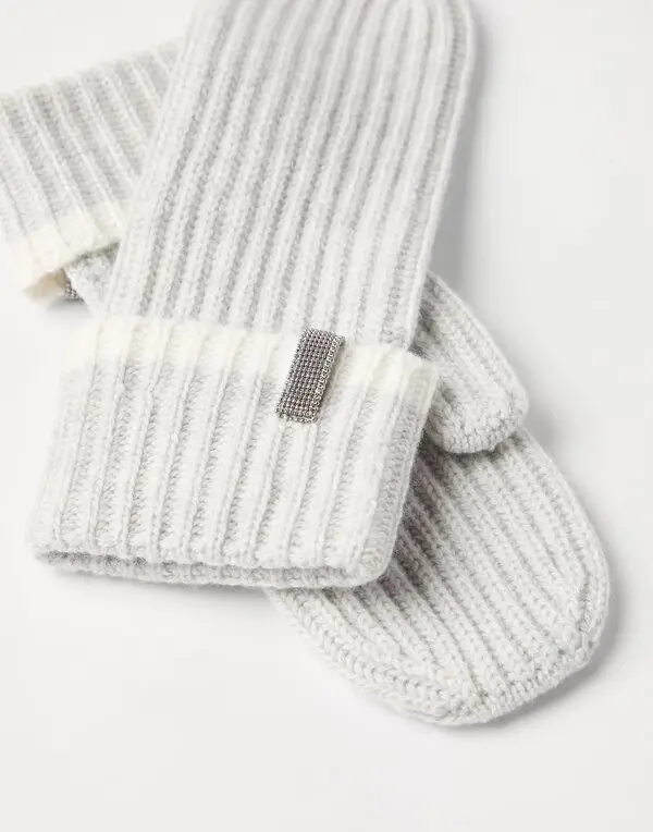 Brunello Cucinelli Cashmere Mittens - White