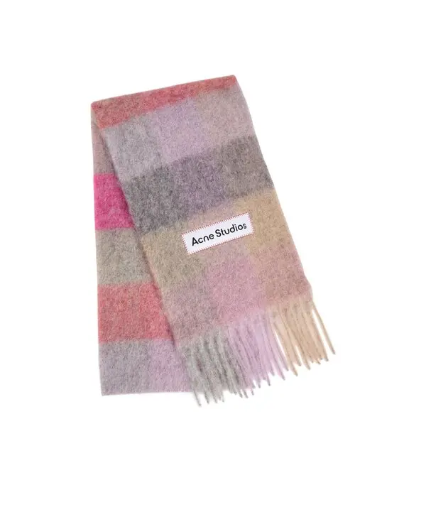 Acne Studios Striped Scarf With Tassel Trim