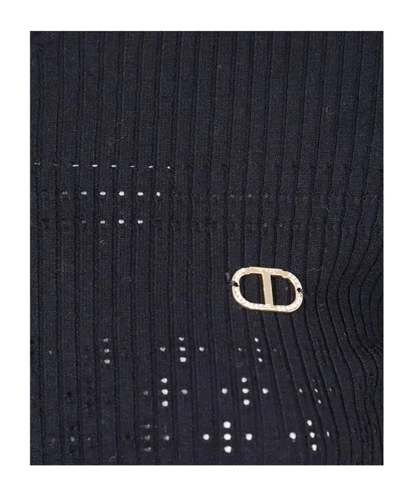 TWINSET Perforated Knit Sweater