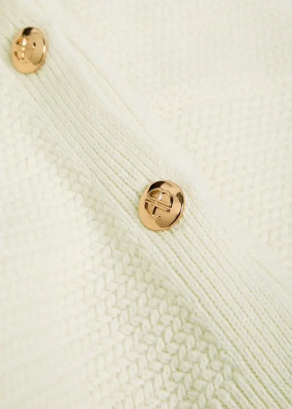 ANINE BING Short-sleeved Cardigan - Ivory