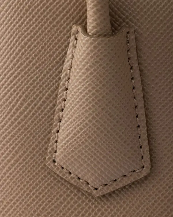 Prada Double Saffiano Leather Mini Bag - Cameo