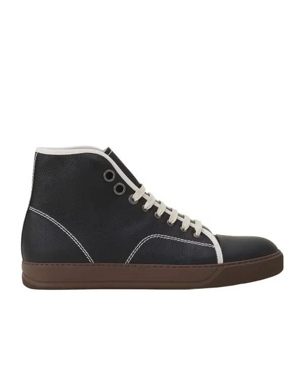 LANVIN Leather Lace-up Sneakers