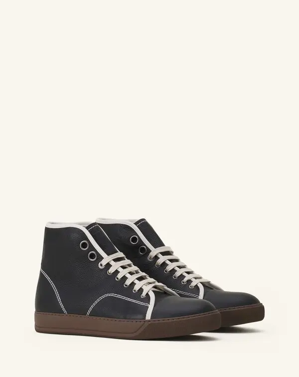 LANVIN Leather Lace-up Sneakers