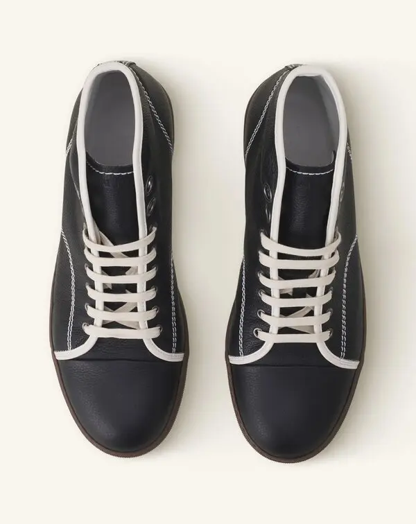 LANVIN Leather Lace-up Sneakers