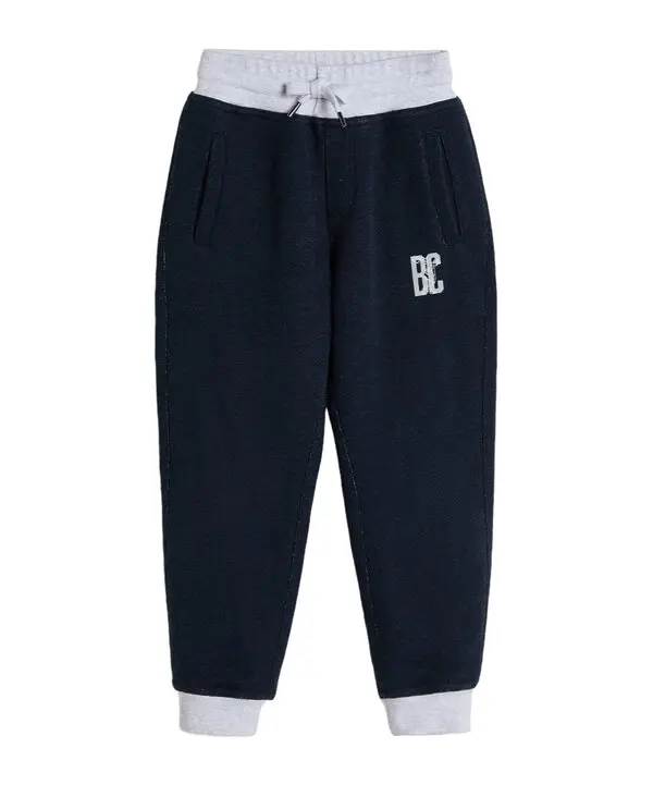Brunello Cucinelli Cotton And Linen Mélange French-terry Trousers With Print - Navy Blue