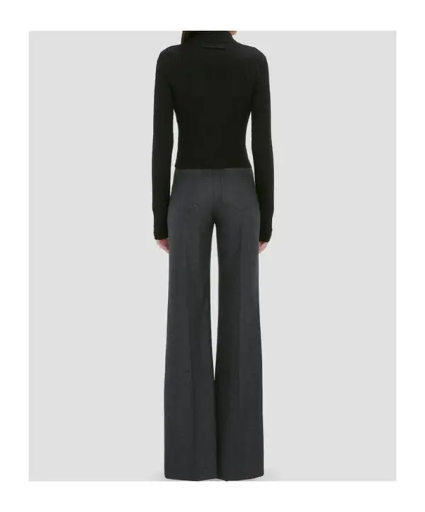 Victoria Beckham Georgia Ribbed High Neck Jumper - Black