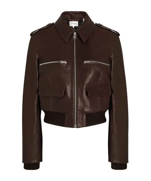 FRAME The Aviator Quilted Leather Jacket