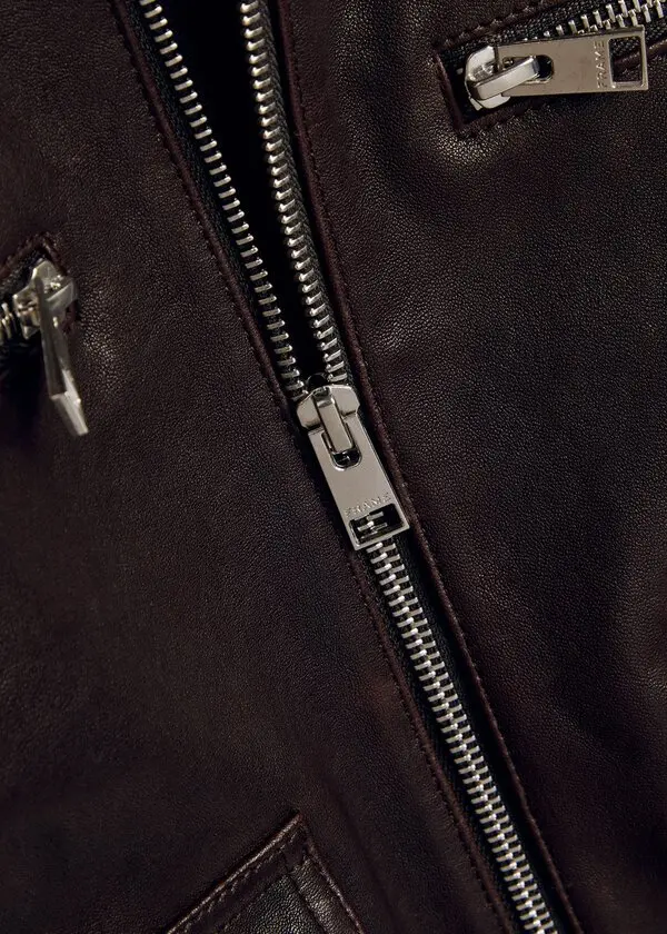 FRAME The Aviator Quilted Leather Jacket