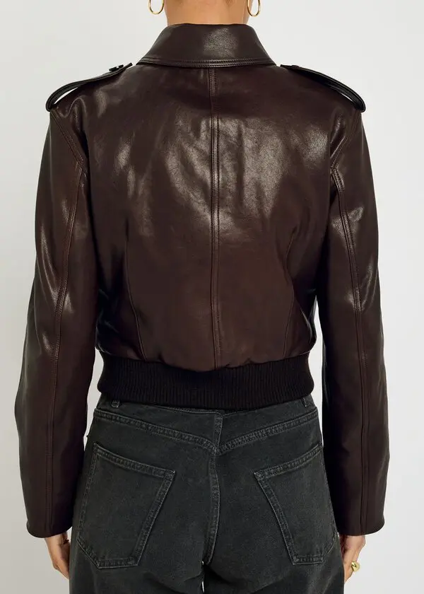 FRAME The Aviator Quilted Leather Jacket