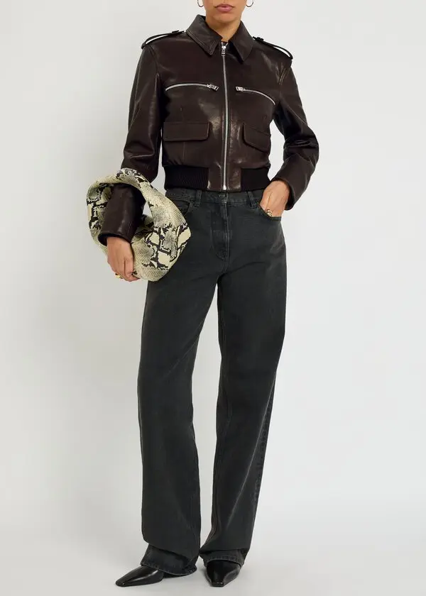 FRAME The Aviator Quilted Leather Jacket
