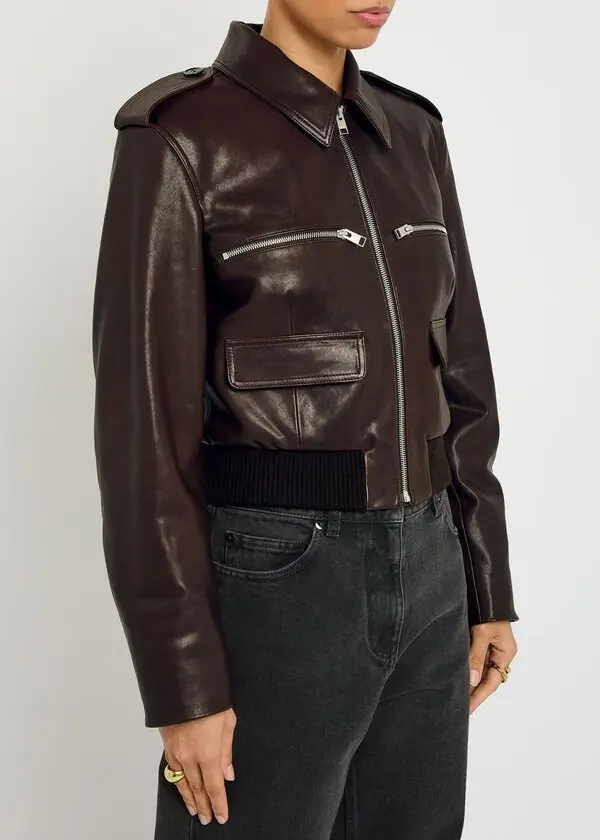 FRAME The Aviator Quilted Leather Jacket