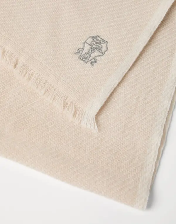 Brunello Cucinelli Logo-embroidered Scarf