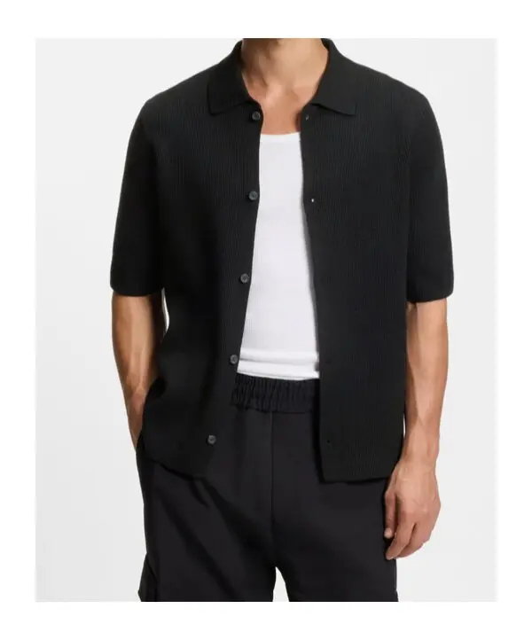 Hugo Boss Regular-fit Shirt With Ribbed Structure