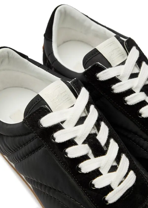 TOTEME Panelled Nylon And Suede Sneakers