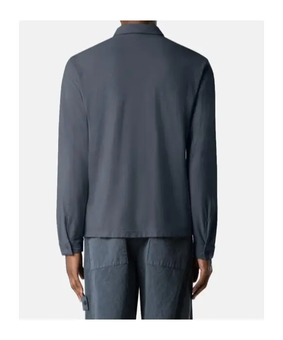 Stone Island Logo-patch Long-sleeve Polo Shirt