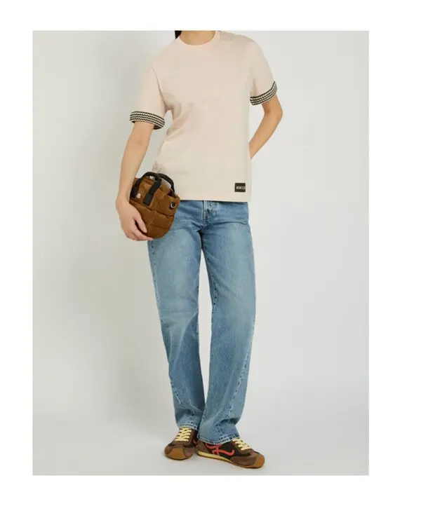 Moncler Knit-trimmed Cotton T-shirt - White