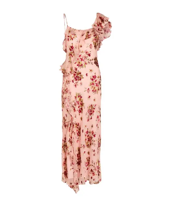 Rixo Floral-print Woven Maxi Dress - Pink