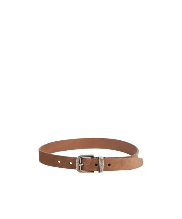 Brunello Cucinelli Suede Belt With Embellished Buckle