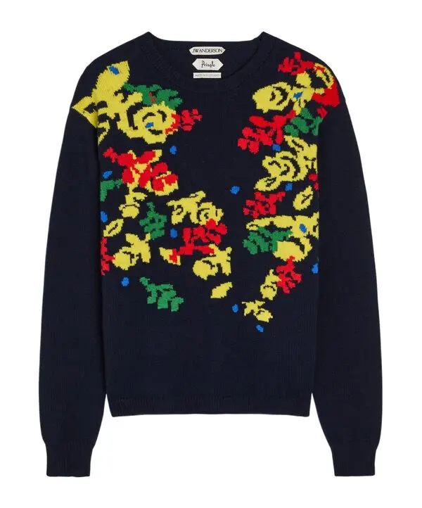 J.W.ANDERSON Floral Wool Jumper