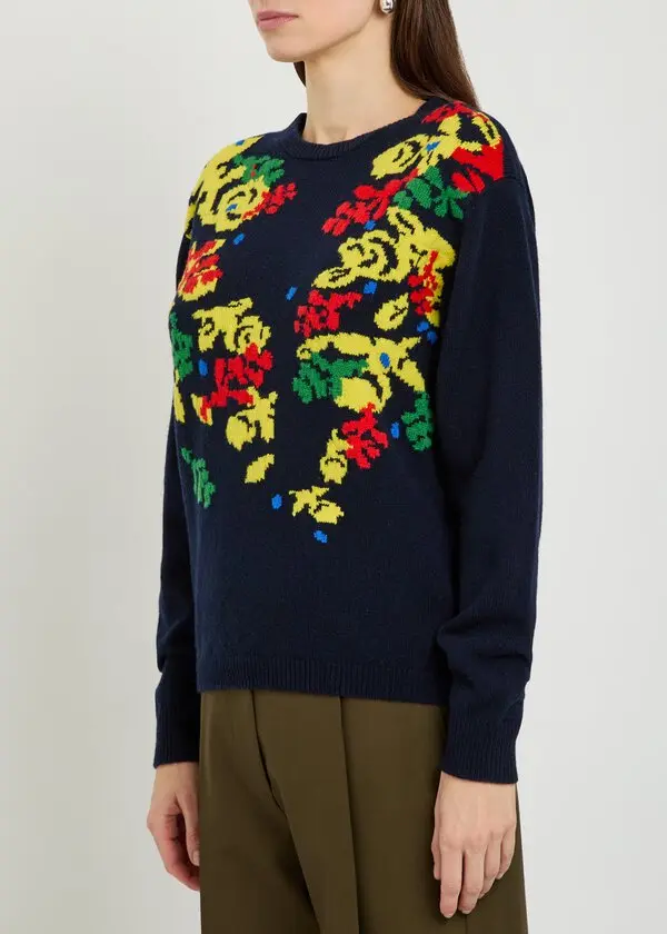 J.W.ANDERSON Floral Wool Jumper